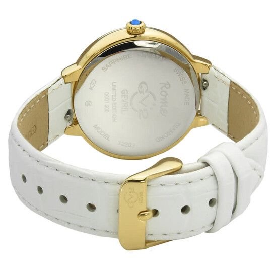 Gv2 By Gevril Rome Quartz White Dial Ladies Watch 12202 840840118226 ...