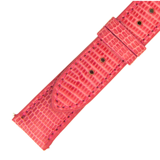 Hadley Roma 21 MM Shiny Hot Pink Lizard Leather Strap 21LIZ42M ...