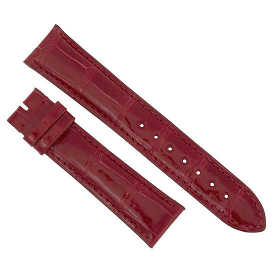 Hadley Roma 21 MM Shiny Red Alligator Leather Strap 21AAT04M ...