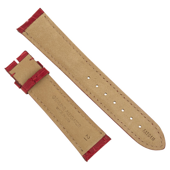 Hadley Roma 21 MM Shiny Red Alligator Leather Strap 21AAT04M ...
