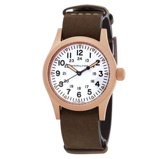 Hamilton Khaki Field Manual Wind White Dial Men's Watch H69459510 ...