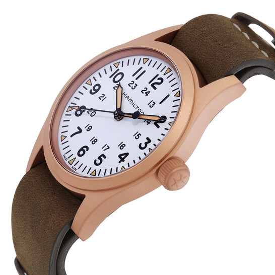 Hamilton Khaki Field Manual Wind White Dial Men's Watch H69459510 ...