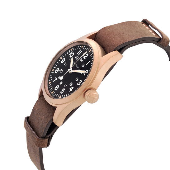 Hamilton Khaki Field Hand Wind Black Dial Men's Watch H69459530 7630458801824 - Watches, Khaki ...