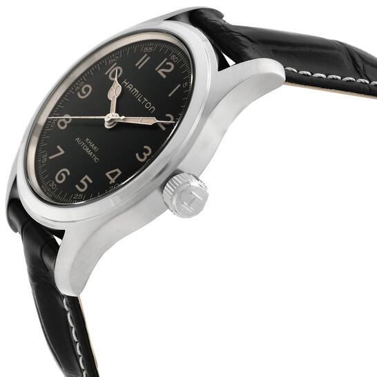 Hamilton Khaki Field Murph Automatic Black Dial Men's Watch Bundle ...