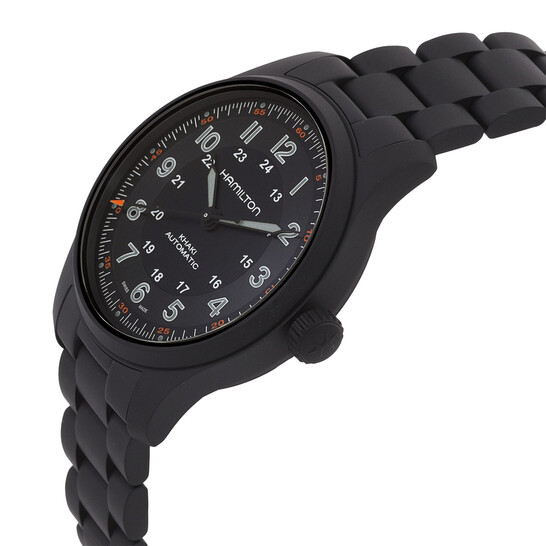 Hamilton Khaki Field Titanium Automatic Black Dial Men's Watch ...