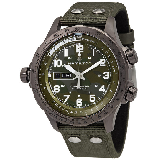 Hamilton X-Wind Lefty Automatic Green Dial Men's Watch H77775960 ...
