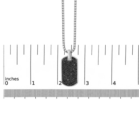 Haus Of Brilliance Men's .925 Sterling Silver Created Red Ruby Dog Tag ...
