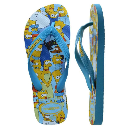 Havaianas Graphic Simpsons Print Rubber Flip Flop, Brand Size 45/46 ...