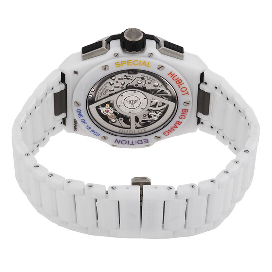 Hublot White Ceramic Rainbow Bezel Limited to 18 Automatic Watch 451.HX ...