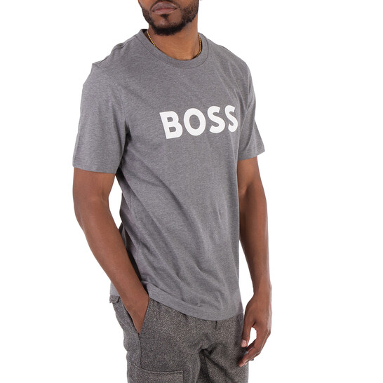 Hugo Boss Logo Print Cotton-Jersey T-Shirt, Size Large 50495742-030 ...