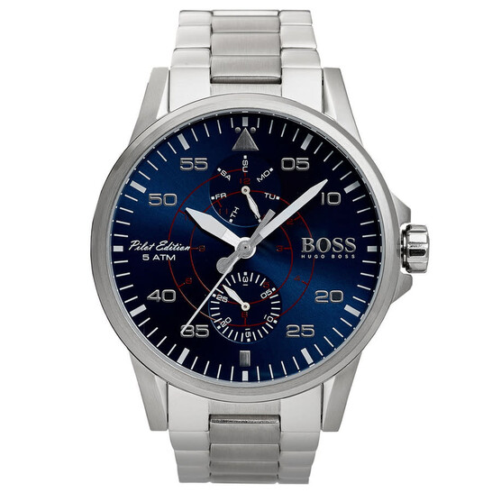 Hugo Boss Pilot Aviator Quartz Blue Dial Men's Watch 1513519 ...