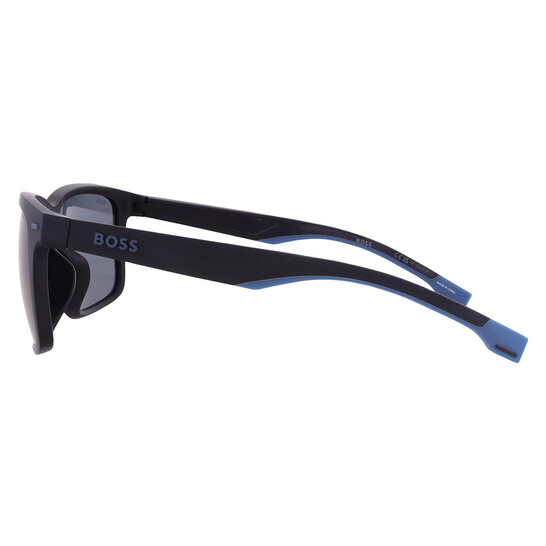 Hugo Boss Polarized Blue Mirror Rectangular Men's Sunglasses BOSS 1542 ...
