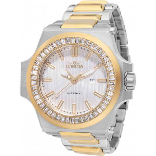 Invicta Akula Quartz Crystal Silver Dial Men's Watch 49134 886678661206 ...
