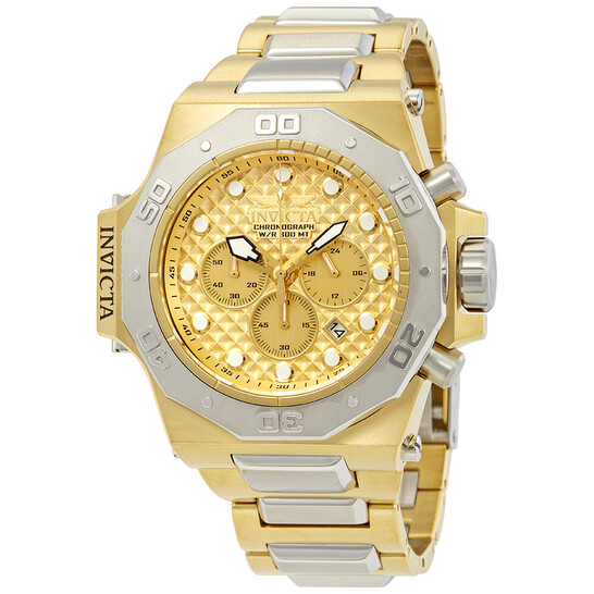 Invicta Akula Reserve Chronograph Gold Dial Men's Watch 23102 ...