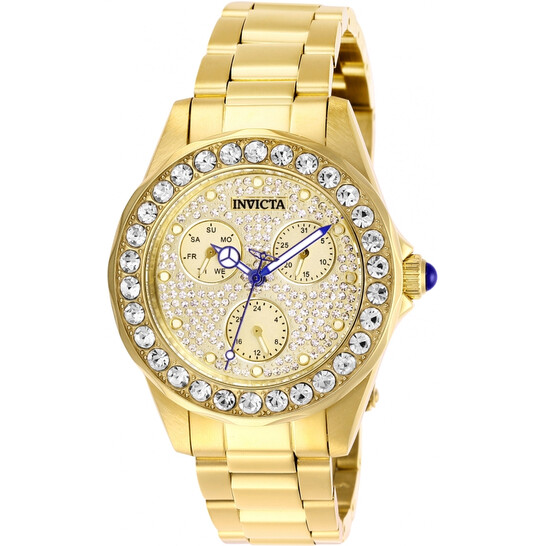 Invicta Angel Crystal Gold Dial Ladies Watch 28461 886678339334 ...