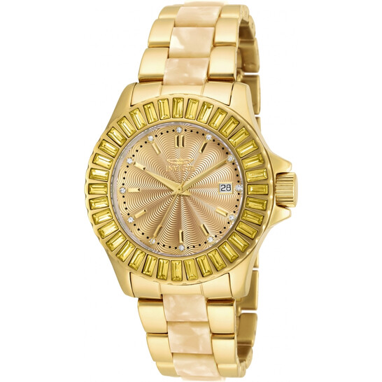 Invicta Angel Gold-tone Crystal Ladies Watch 17941 886678221493 ...