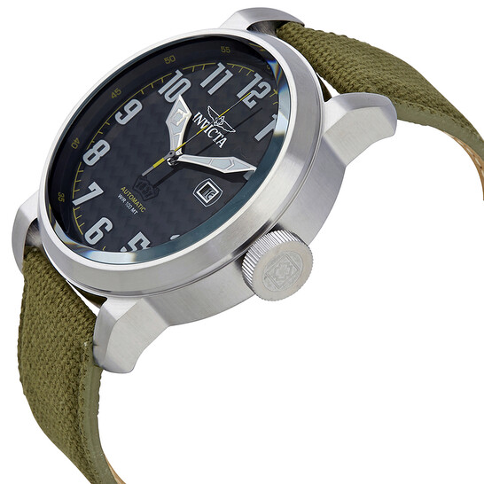 Invicta Aviator Automatic Black Carbon Fiber Dial Men's Watch 23073 ...