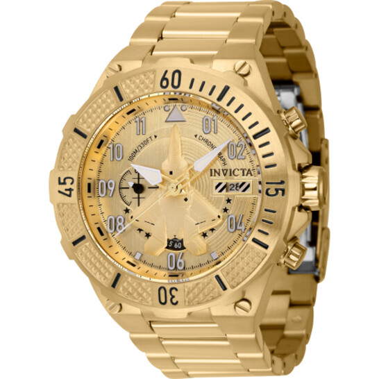 Invicta Aviator Chronograph Quartz Gold Dial Men's Watch 39906 ...