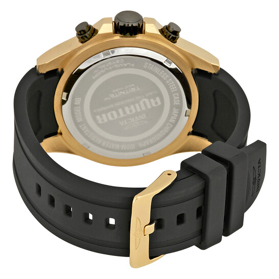 Invicta Aviator Multi-Function Black Carbon Fiber Dial Black ...