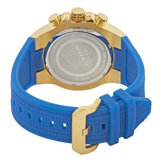 Invicta Bolt Chronograph Gold and Blue Dial Men's Watch 24698 ...