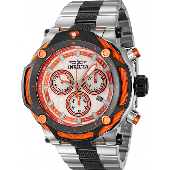 Invicta Bolt Chronograph Quartz Silver Dial Men's Watch 42198 ...