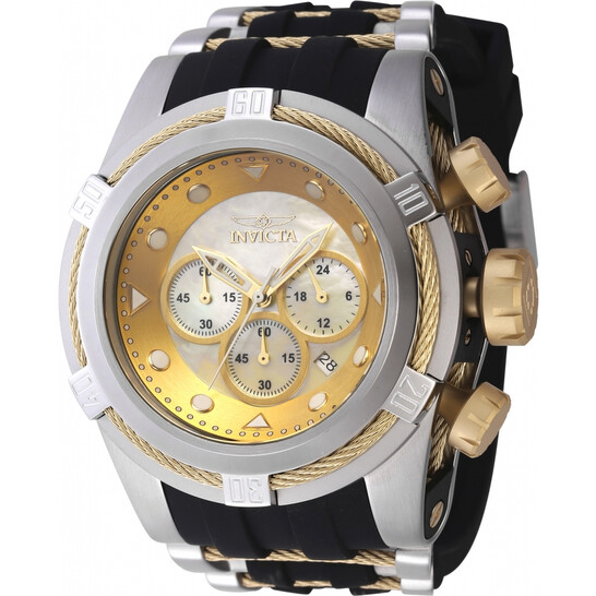 Invicta Bolt GMT Chronograph Gold and Champagne Dial Men's Watch 46468 886678616800 - Watches ...