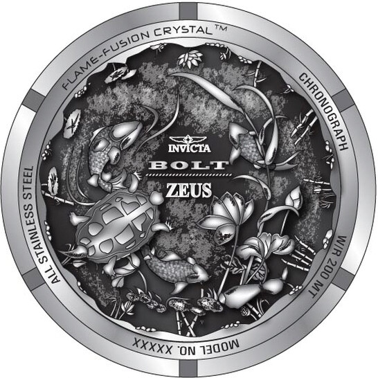 Invicta Bolt Zeus Koi Fish Chronograph Black Dial Men's Watch 28209 ...