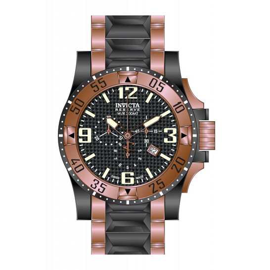 Invicta Excursion Chronograph Black Textured Dial Two-tone Men's Watch ...