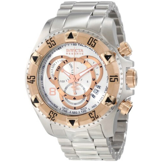 Invicta Excursion Chronograph White Dial Stainless Steel Men's Watch 1 ...