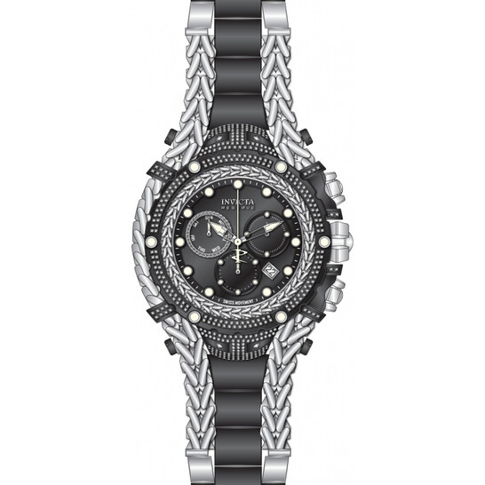 Invicta Gladiator Chronograph Quartz Diamond Black Dial Men's Watch ...