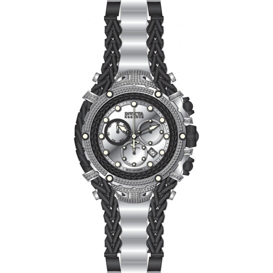 Invicta Gladiator Chronograph Quartz Diamond Silver Dial Men's Watch 48417 886678645091 ...