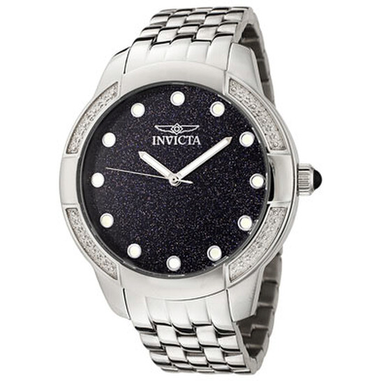 Invicta II Men's Blue Sandstone Diamond Accented Stainless Steel Watch ...