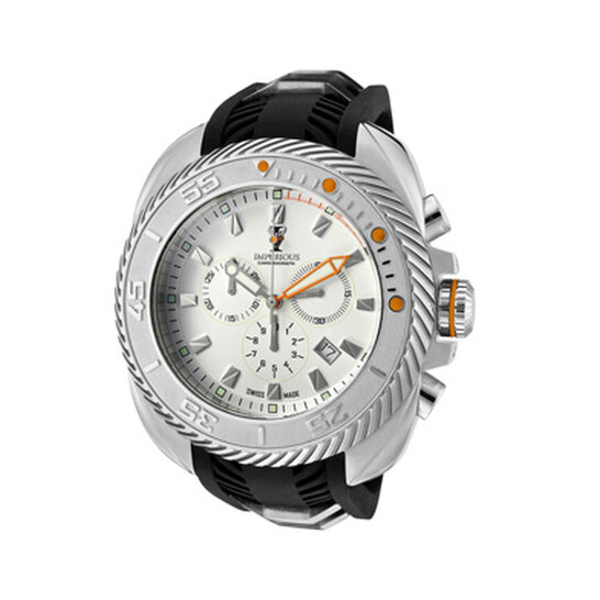 Invicta Imperious Gear Head White Dial Black Polyurethane Men's Watch ...