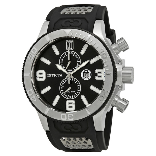 Invicta Jason Taylor Black Dial Men's Watch 25186 886678305315 ...
