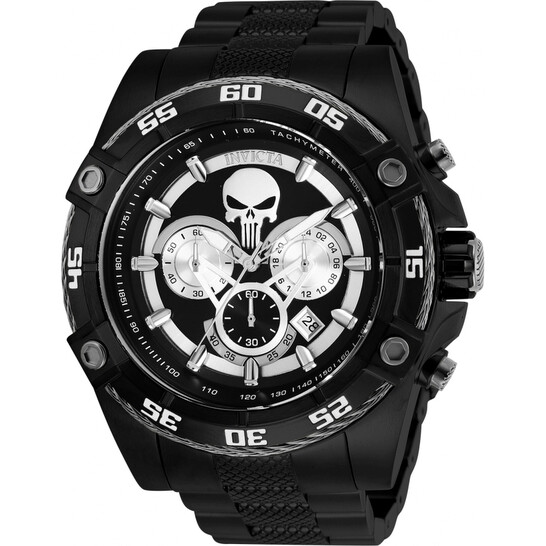 Invicta Marvel Punisher Chronograph Black Dial Men's Watch 26862 ...