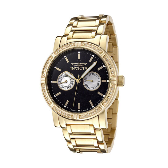 Invicta Men's II Collection 18k Gold Plated Diamond Accented Watch 0097 ...