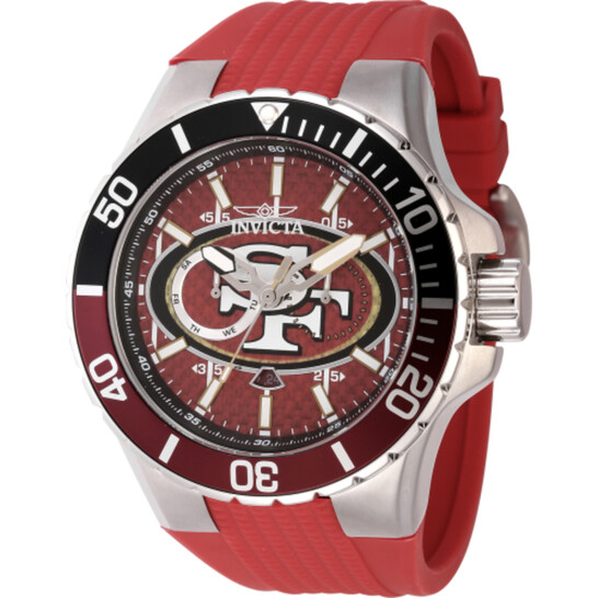 Invicta NFL San Francisco 49ers GMT Quartz Red Dial Men's Watch 45407 ...