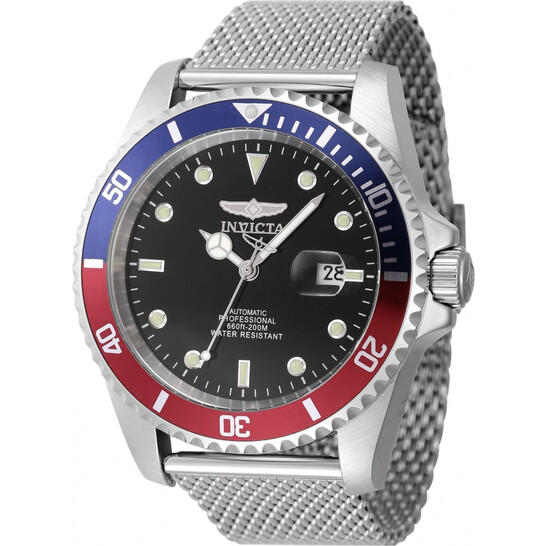 Invicta Pro Diver Automatic Black Dial Pepsi Bezel Men's Watch 47965 ...