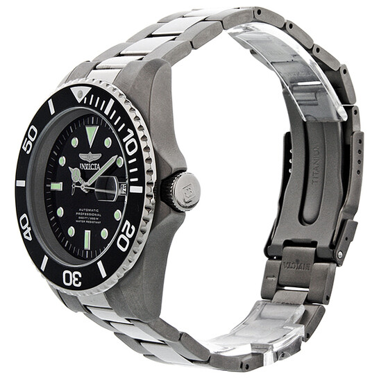 Invicta Pro Diver Automatic Black Dial Titanium Men's Watch 0420 ...