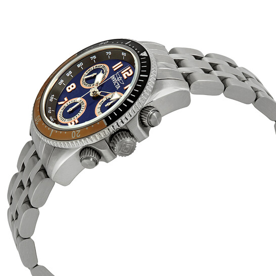 Invicta Pro Diver Chronograph Blue Dial Root Beer Bezel Ladies Watch ...