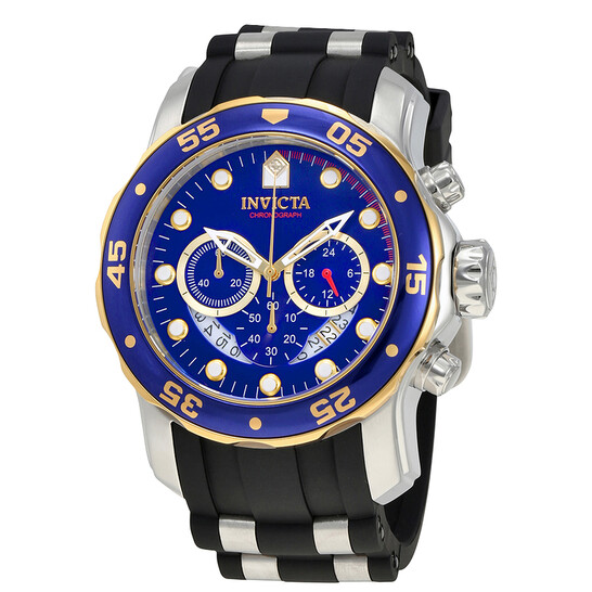 Invicta Pro Diver Chronograph Blue Dial Men's Watch 22971 886678280759 ...