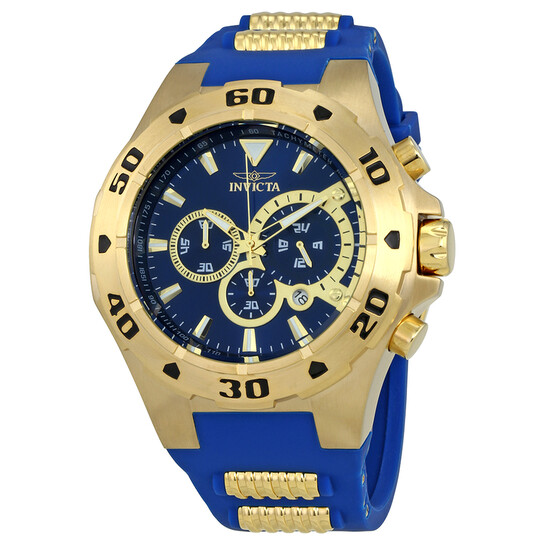 Invicta Pro Diver Chronograph Blue Dial Men's Watch 24681 886678298655 ...