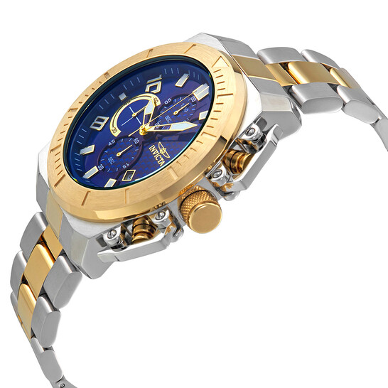 Invicta Pro Diver Chronograph Blue Glass Fiber Dial Men's Watch 23407 ...
