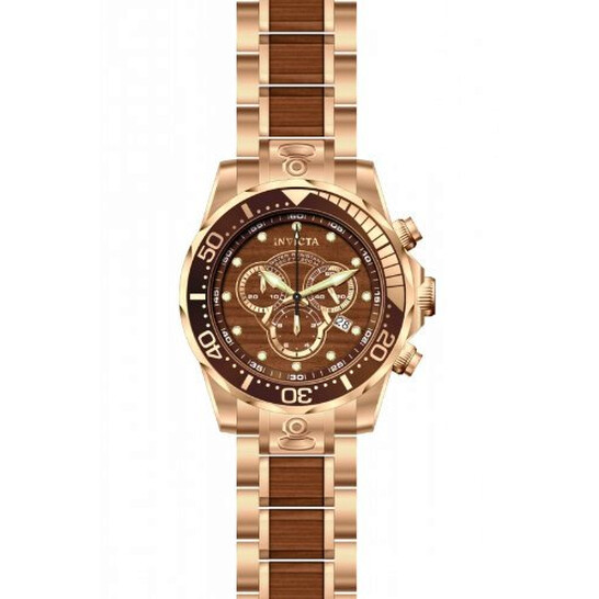 Invicta Pro Diver Chronograph Brown Dial Rose Gold-Tone Men's Watch ...