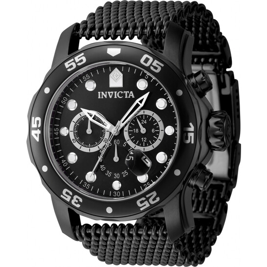 Invicta Pro Diver Chronograph GMT Date Quartz Black Dial Men's Watch ...