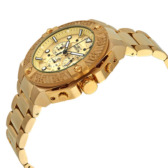 Invicta Pro Diver Chronograph Gold Dial Men's Watch 25830 886678312122 ...