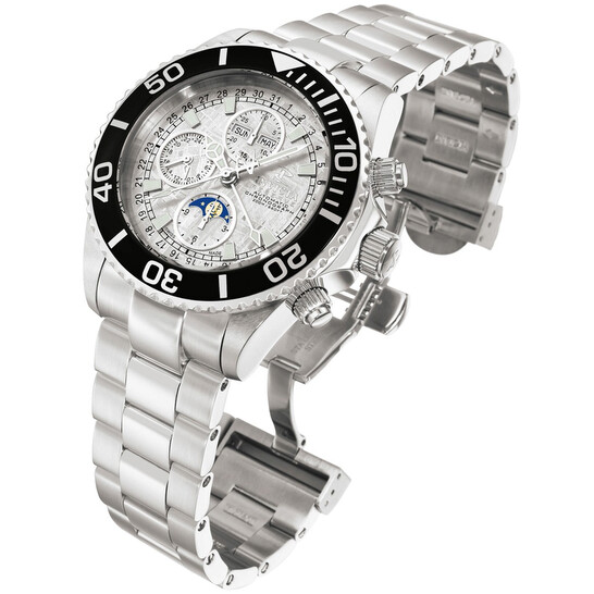 Invicta Pro Diver Meteorite Chronograph Automatic Silver Dial Men's ...