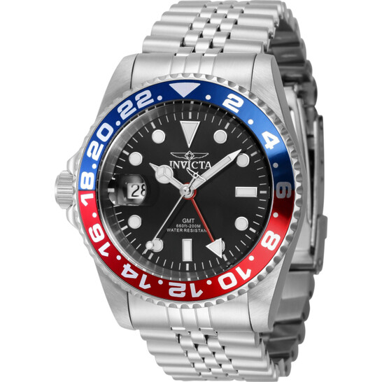 Invicta Pro Diver Quartz Black Dial Pepsi Bezel Men's Watch 43968 ...
