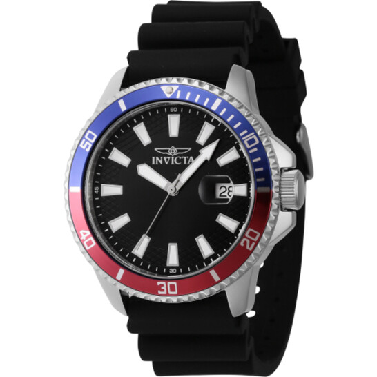 Invicta Pro Diver Quartz Black Dial Pepsi Bezel Men's Watch 46131 ...