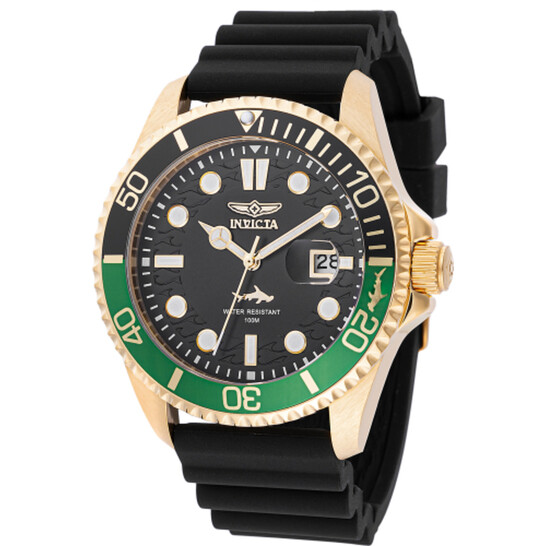 Invicta Pro Diver Quartz Black Dial Sprite Bezel Men's Watch 47168 ...